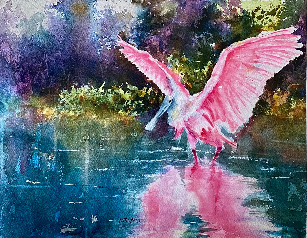 "Roseate Spoonbill" – Nancy Morris Art